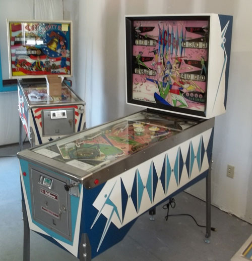 SOLD - 1966 Williams A-Go-Go (repainted cabinet) - Pinball Restorations ...