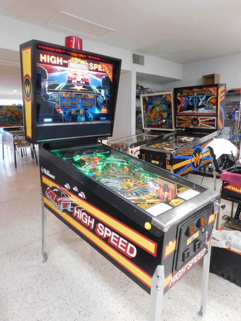 SOLD - 1986 Williams High Speed (#4) (repainted cabinet) - Pinball ...