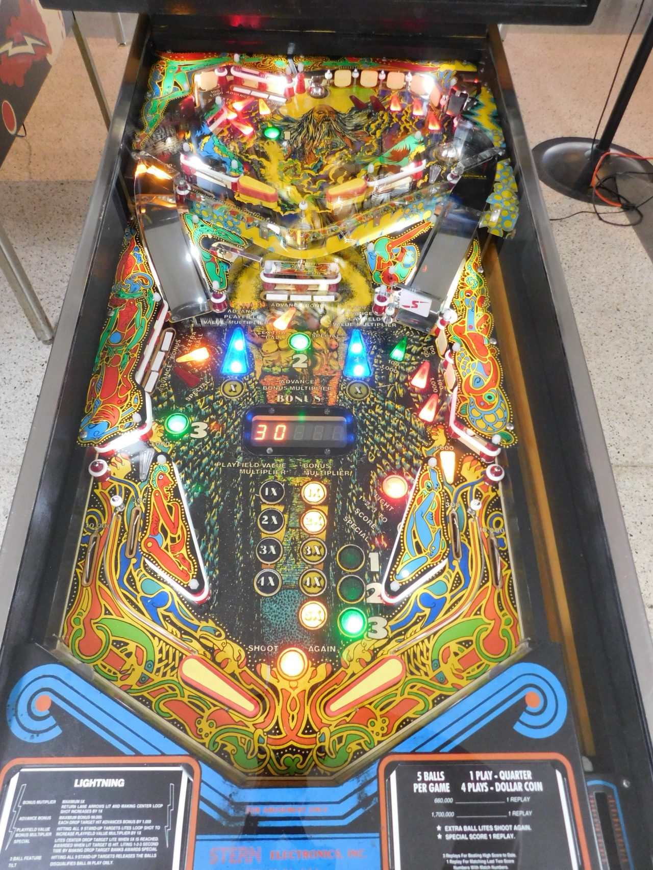 SOLD - 1981 Stern Lightning - Pinball Restorations, LLC.