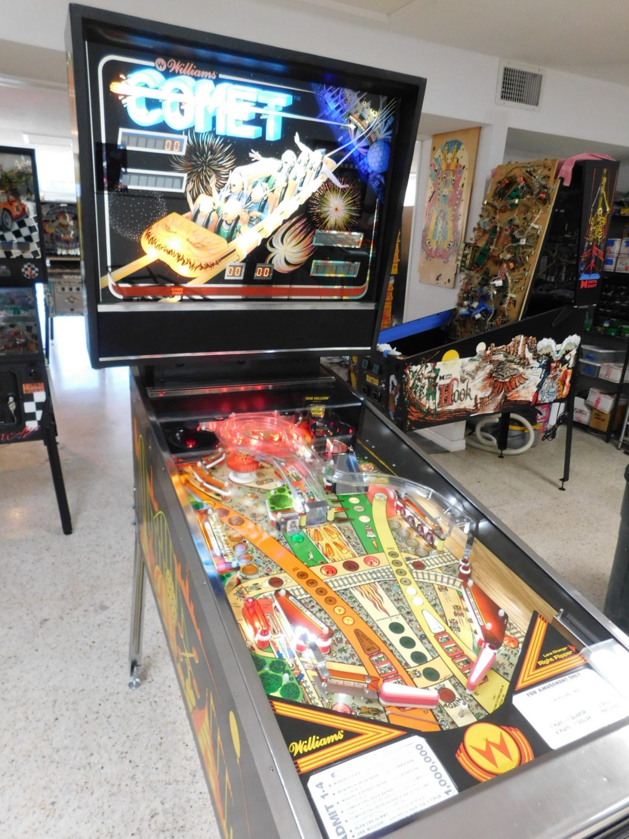 SOLD - 1985 Williams Comet (#2) - Pinball Restorations, LLC.