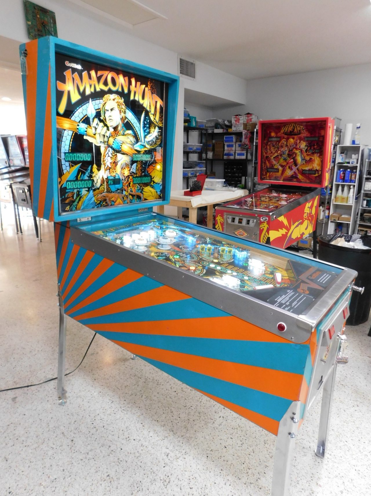 SOLD - 1983 Gottlieb Amazon Hunt - Pinball Restorations, LLC.