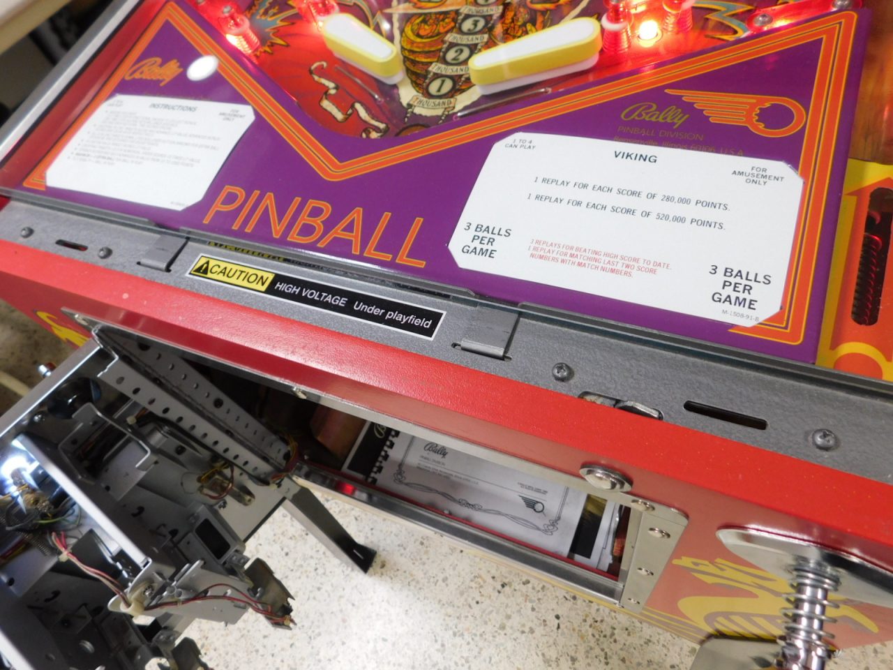 SOLD - 1980 Bally Viking - RESTORED LIKE NEW (#3) - Pinball ...