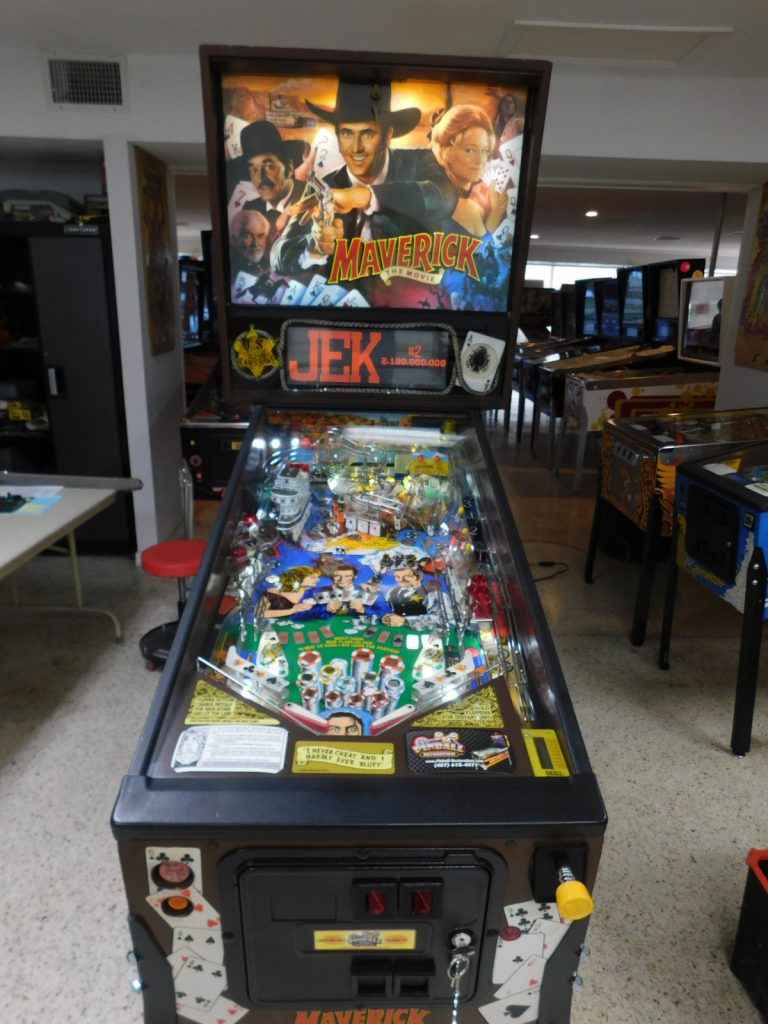 SOLD - 1994 Data East/Sega Maverick The Movie - Pinball Restorations, LLC.