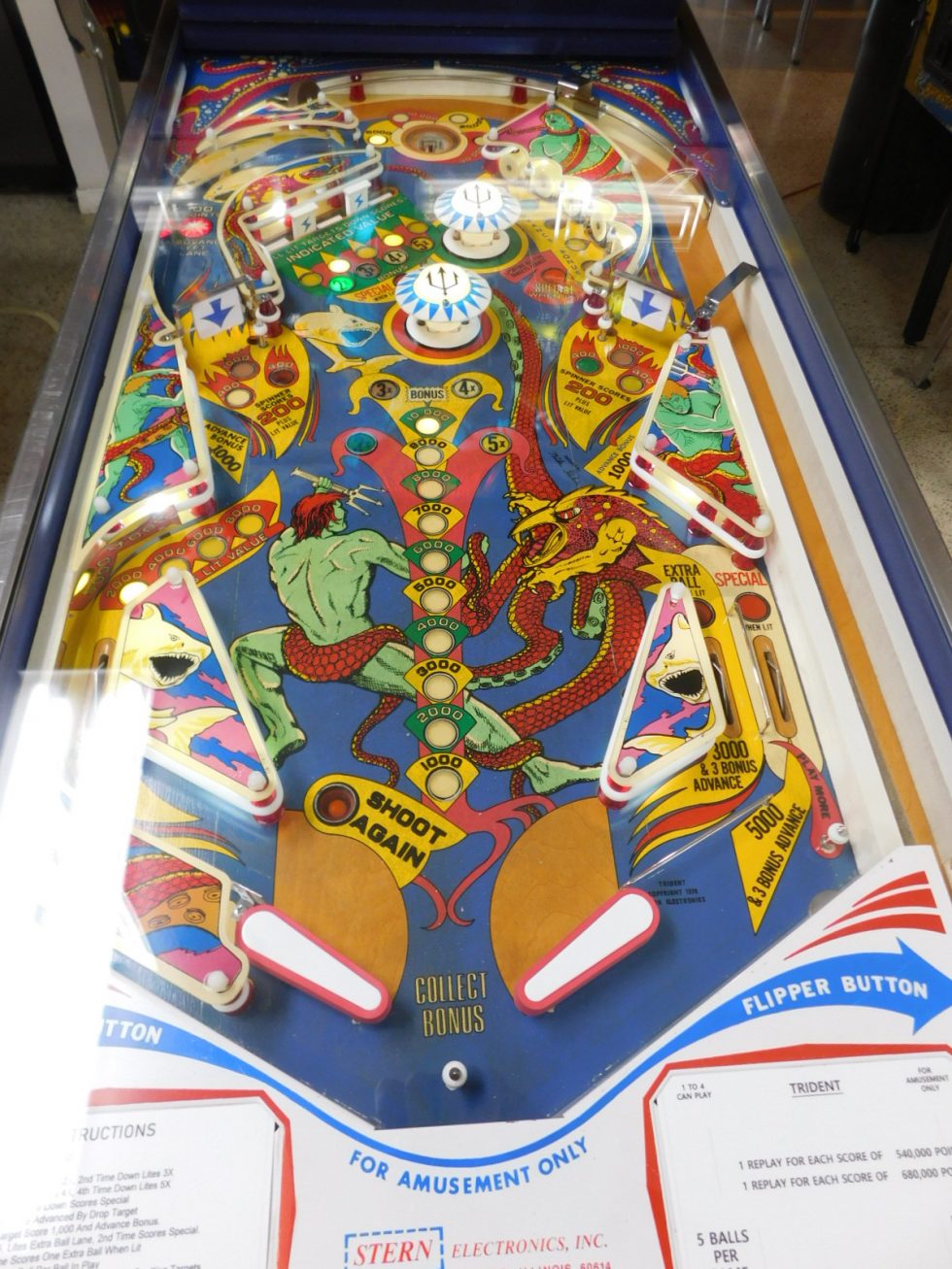 SOLD - 1979 Stern Trident (#1) - Pinball Restorations, LLC.