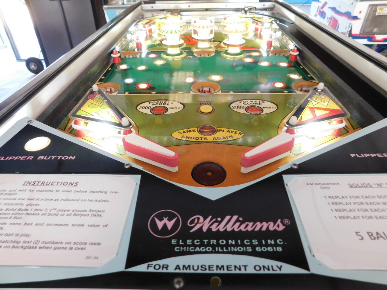 SOLD - 1970 Williams Solids N Stripes (repainted cabinet) - Pinball ...