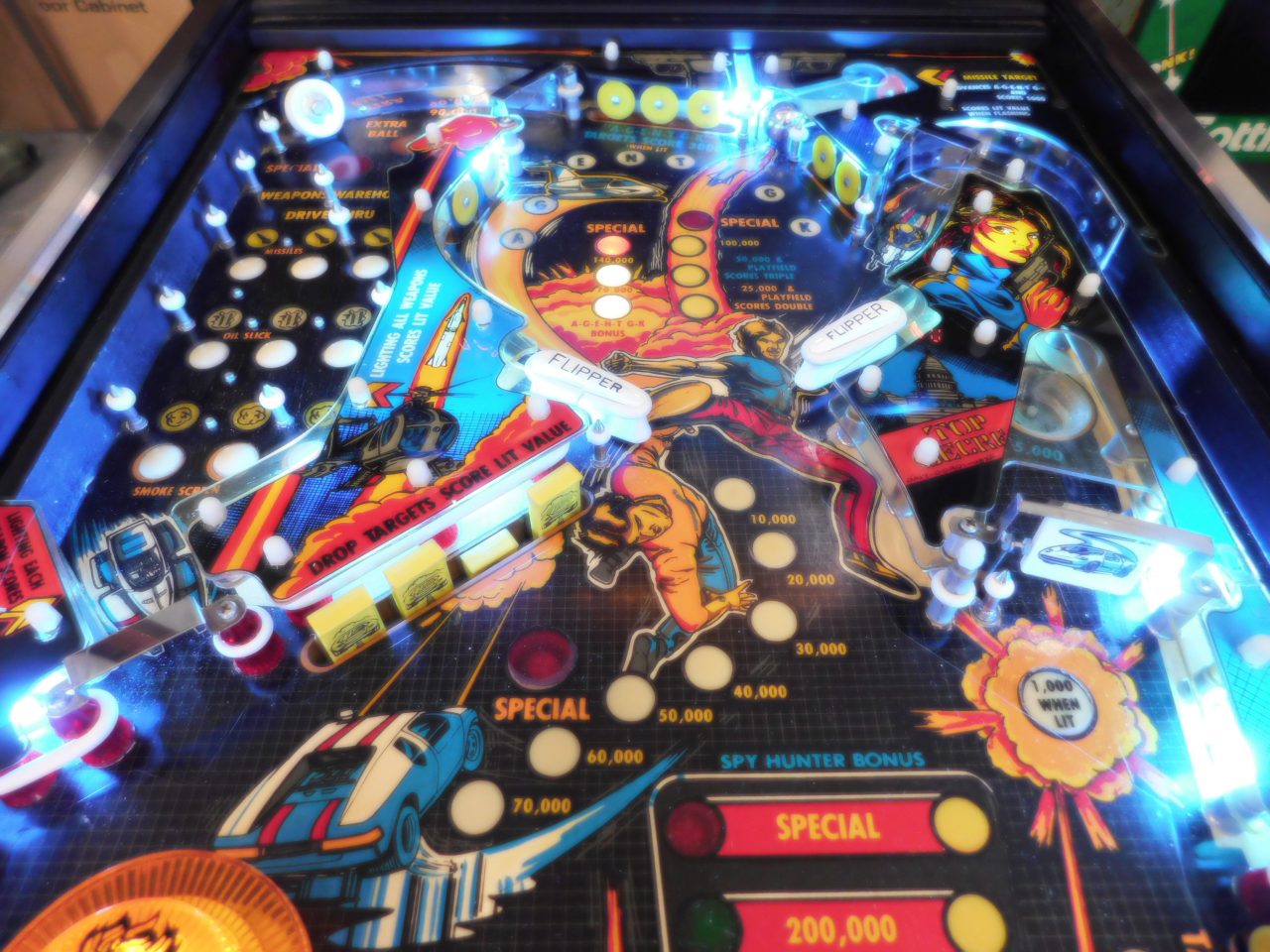 SOLD - 1984 Bally/Midway Spy Hunter - Pinball Restorations, LLC.