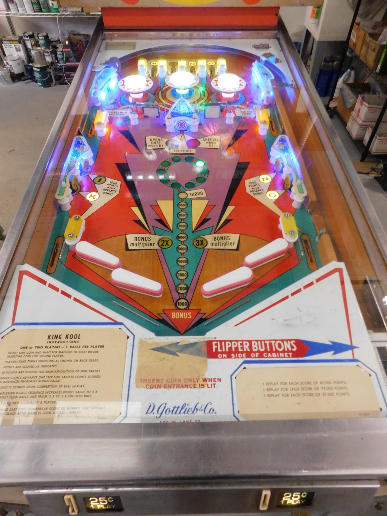 SOLD - 1972 Gottlieb King Kool (#1) - Pinball Restorations, LLC.