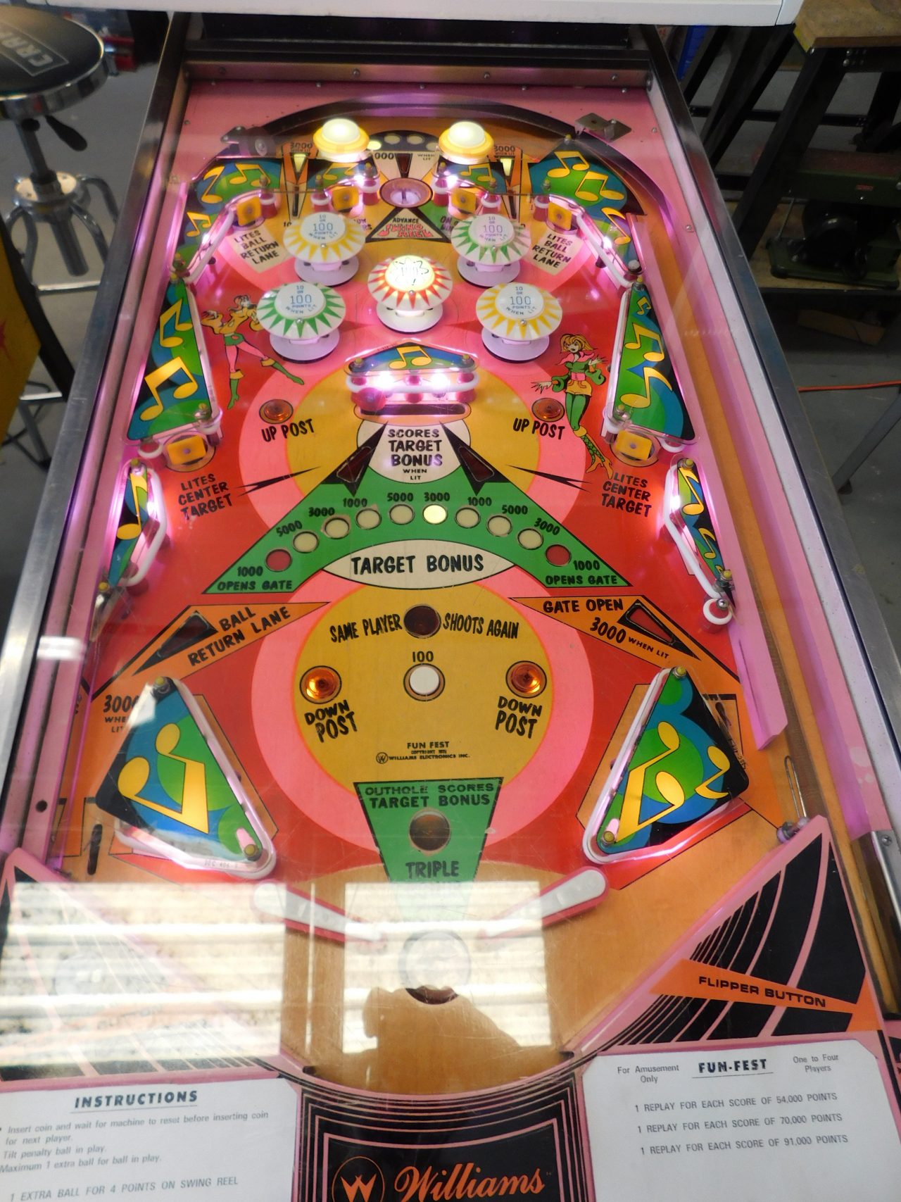 SOLD - 1973 Williams Fun Fest (#1) - Pinball Restorations, LLC.