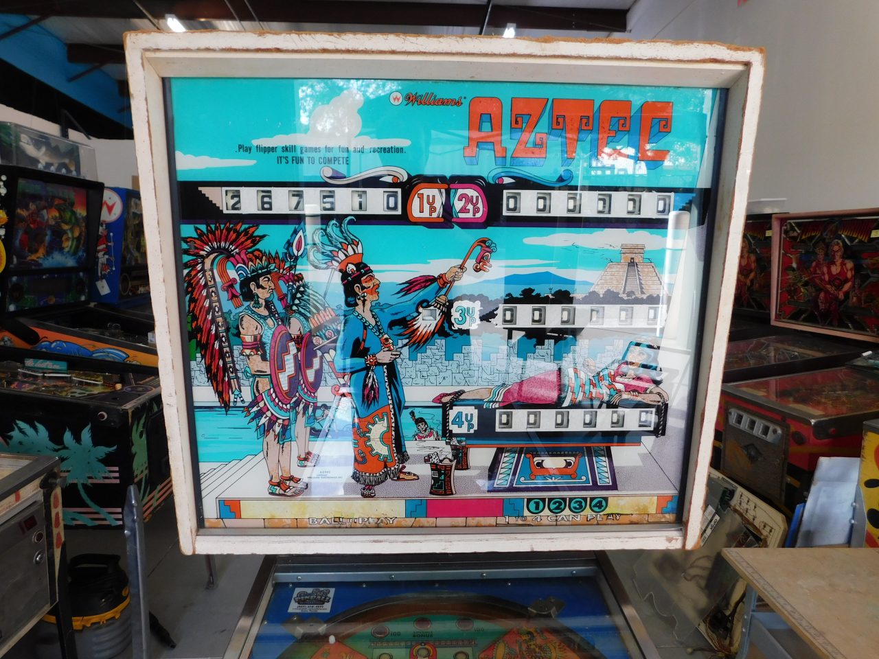 SOLD - 1976 Williams Aztec (#2) - Pinball Restorations, LLC.
