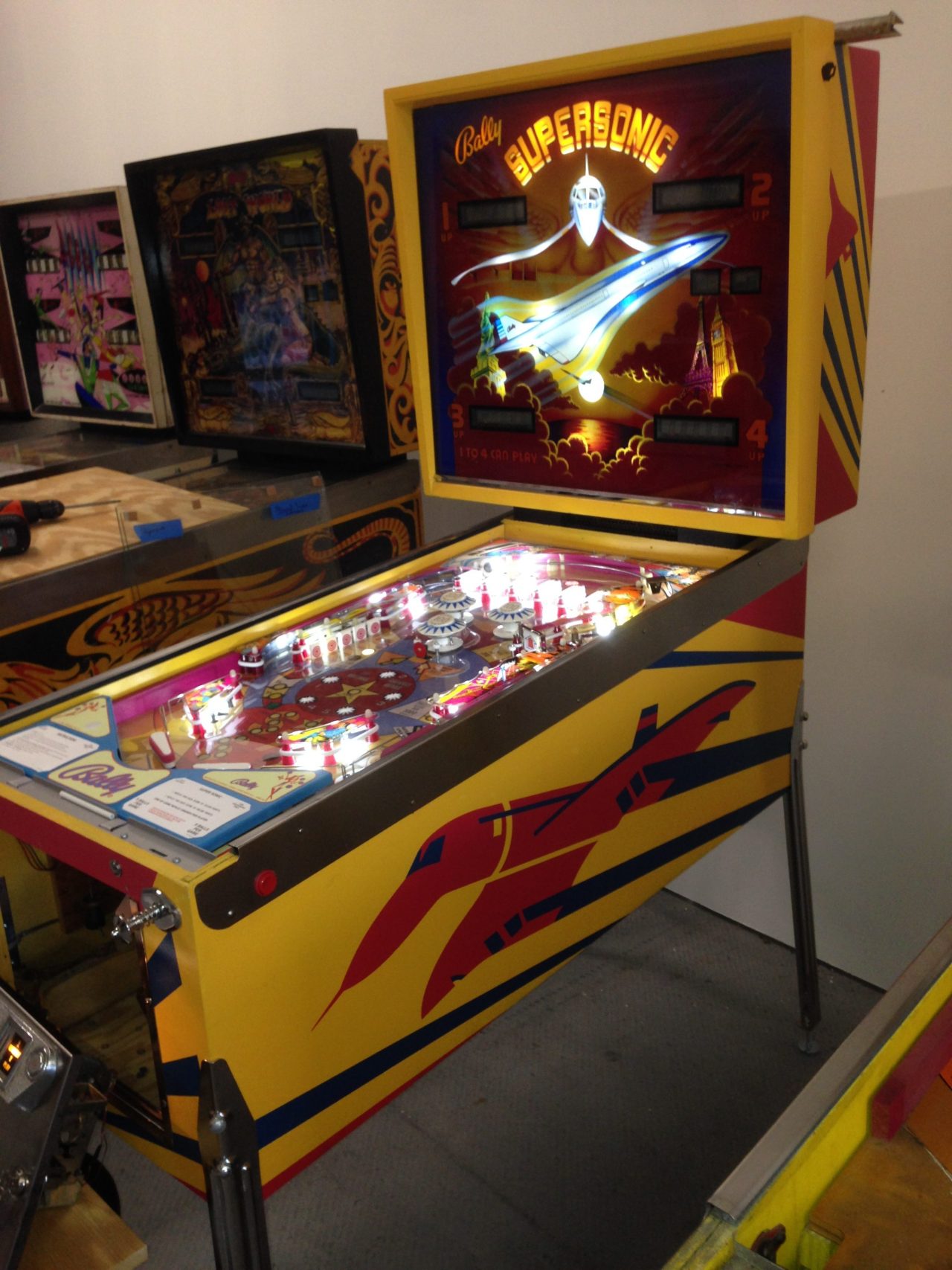 SOLD - 1979 Bally Supersonic (repainted cabinet) (#1) - Pinball ...