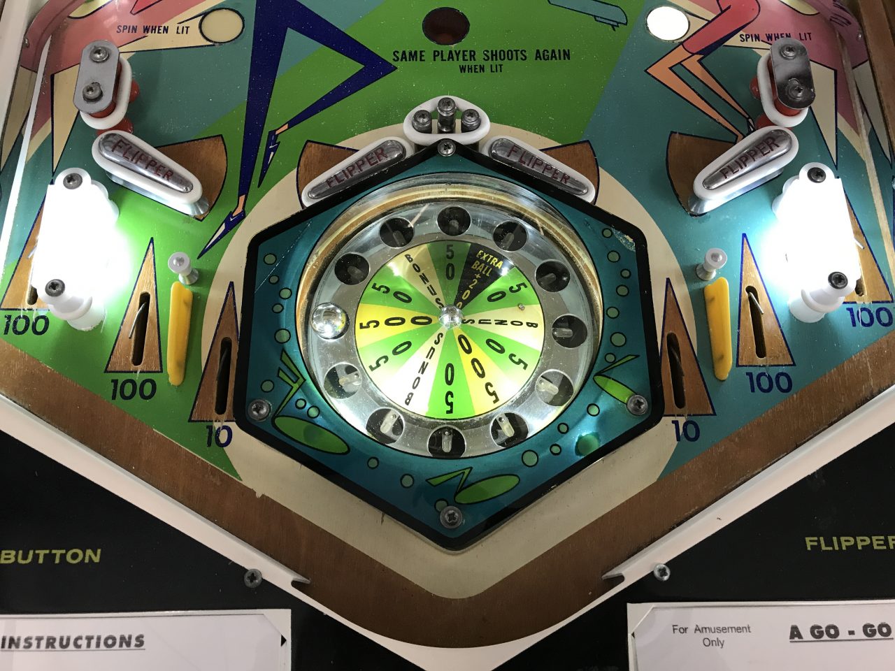 SOLD - 1966 Williams A-Go-Go (repainted cabinet) - Pinball Restorations ...