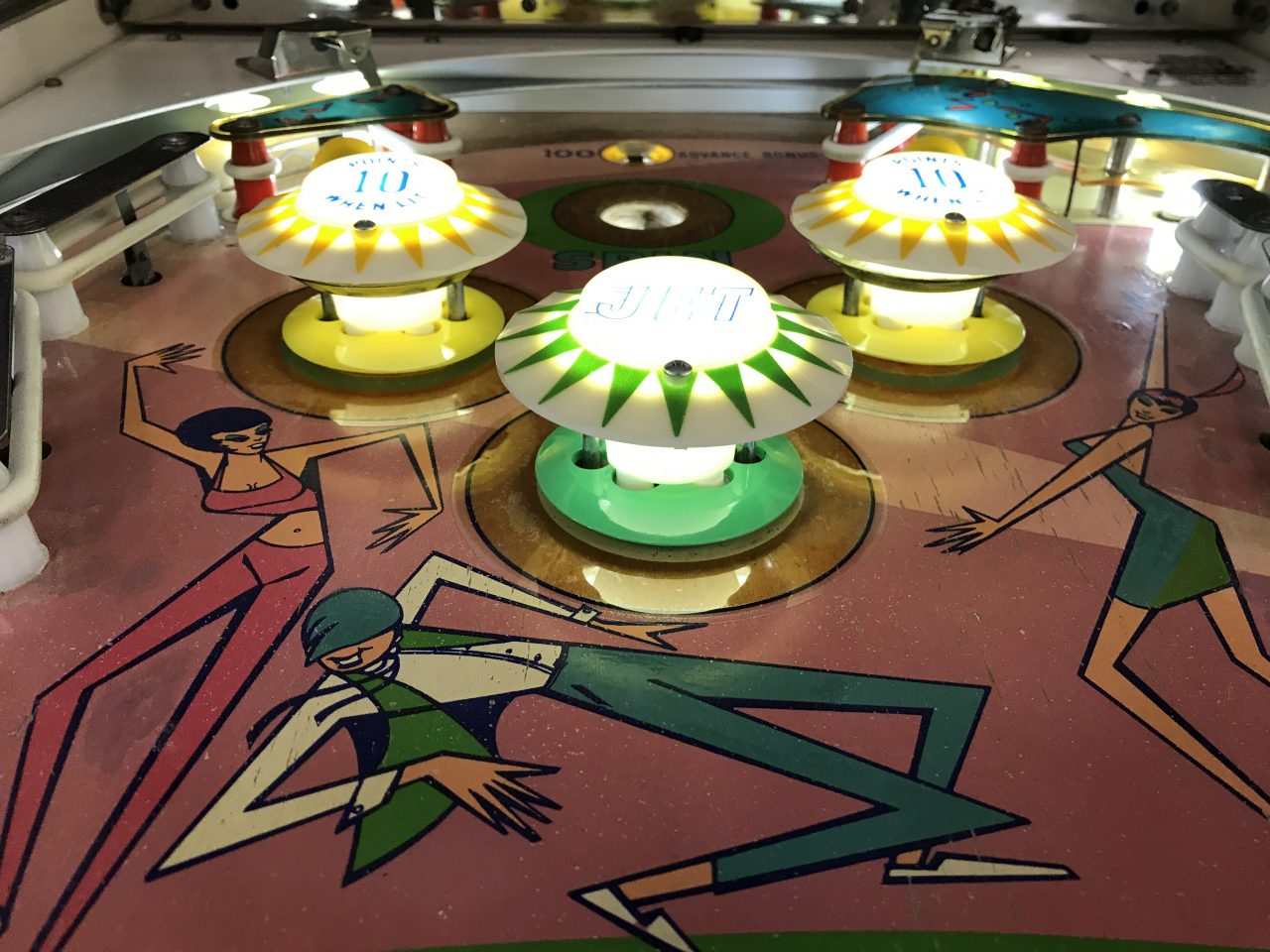 SOLD - 1966 Williams A-Go-Go (repainted cabinet) - Pinball Restorations ...
