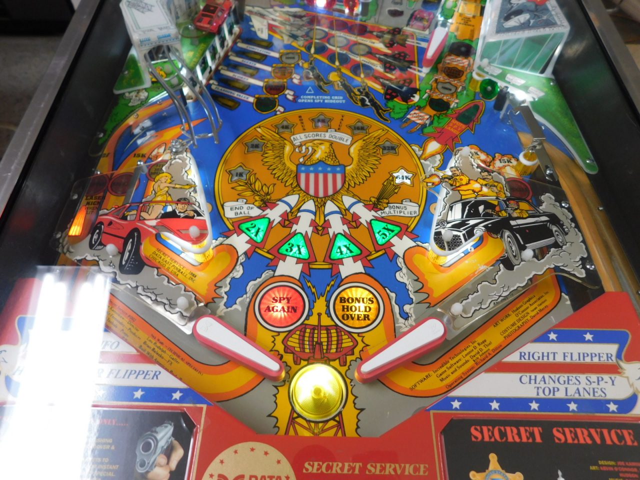 SOLD - 1988 Data East Secret Service (#1) - Pinball Restorations, LLC.