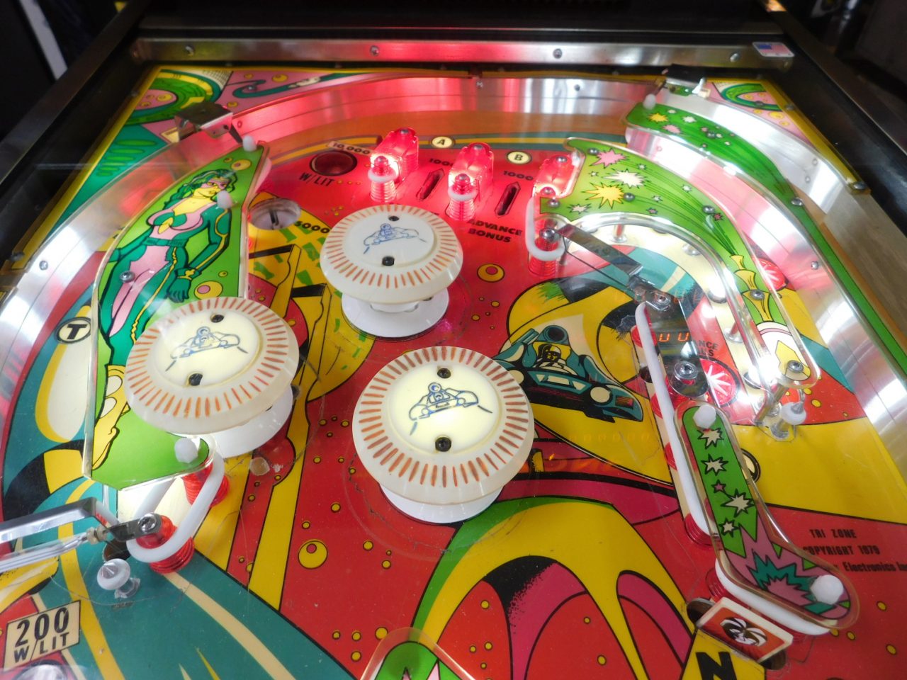 1979 Williams Tri Zone (Includes custom background sound added for ...