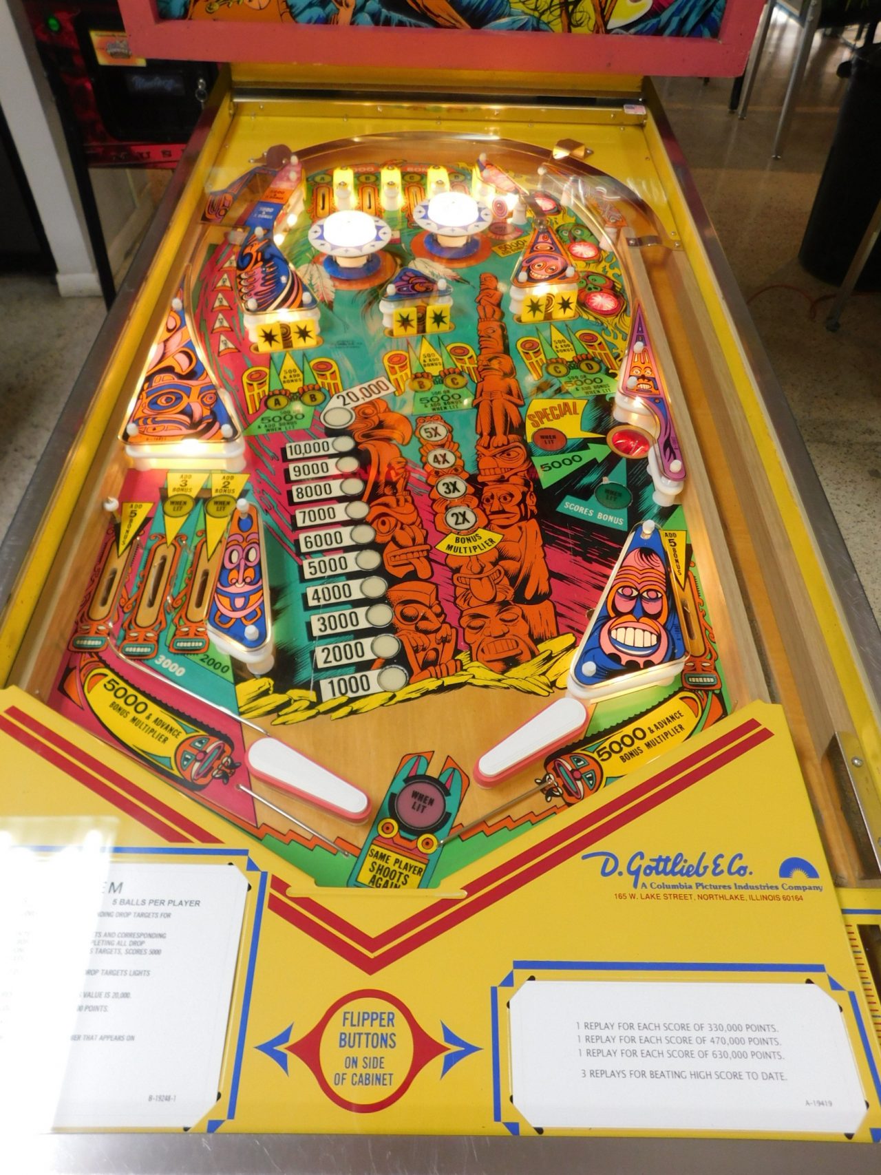 SOLD - 1979 Gottlieb Totem - Pinball Restorations, LLC.