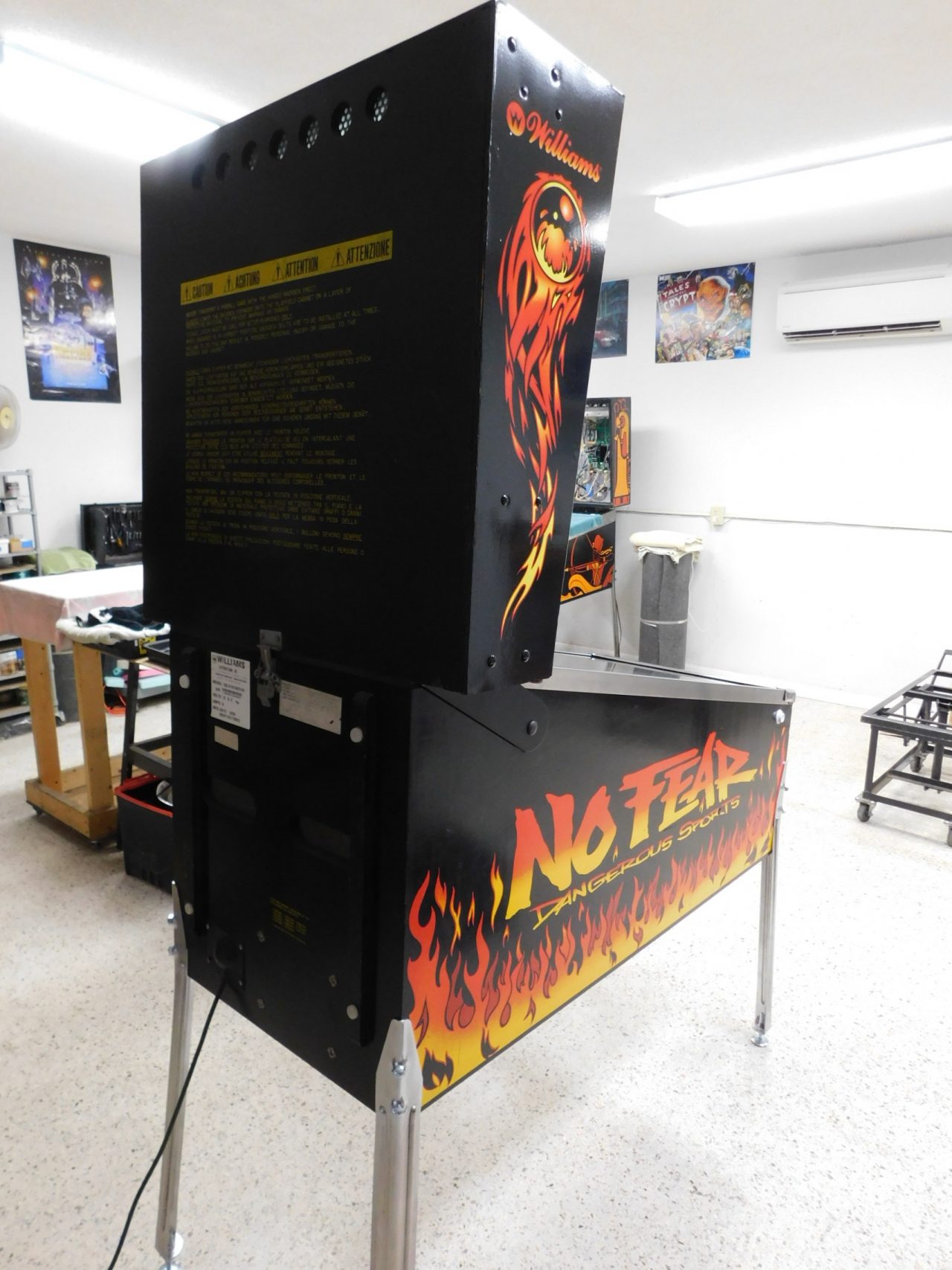 1995 Williams No Fear: Dangerous Sports (4 ball Multi-ball) New head ...