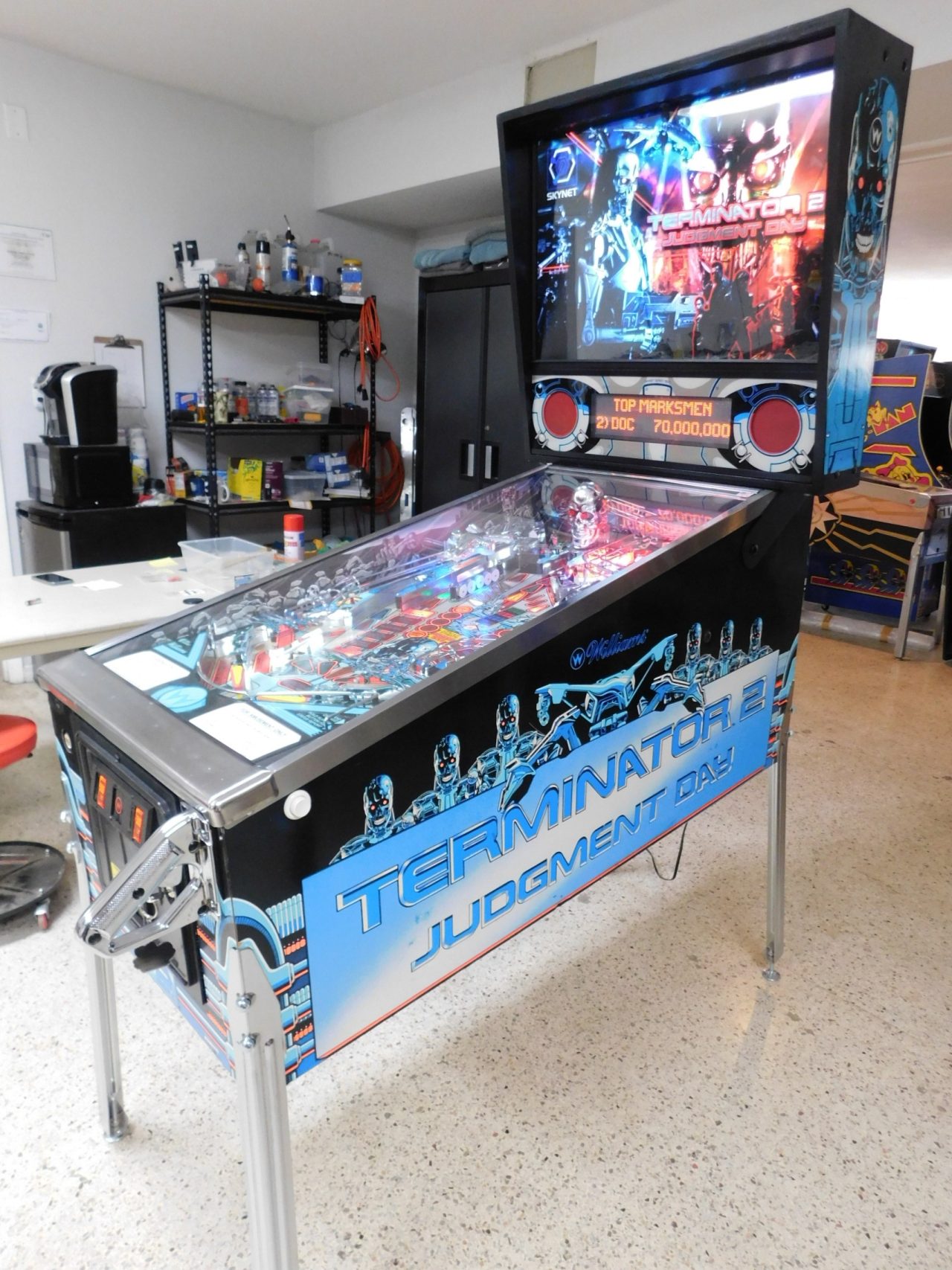 SOLD - 1991 Williams Terminator 2 (#1) (3 ball Multi-ball) (Chrome ...