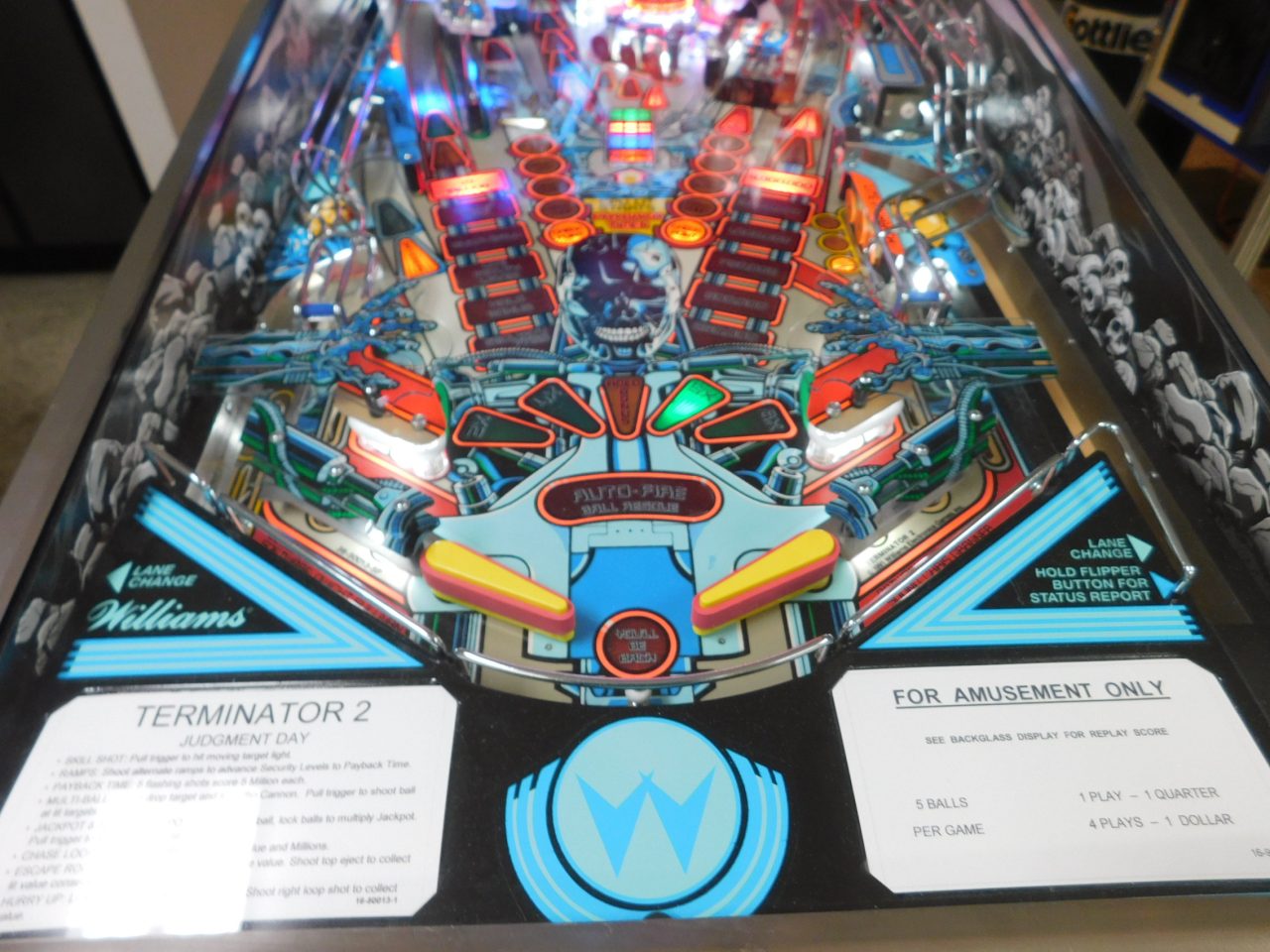 SOLD - 1991 Williams Terminator 2 (#1) (3 ball Multi-ball) (Chrome ...