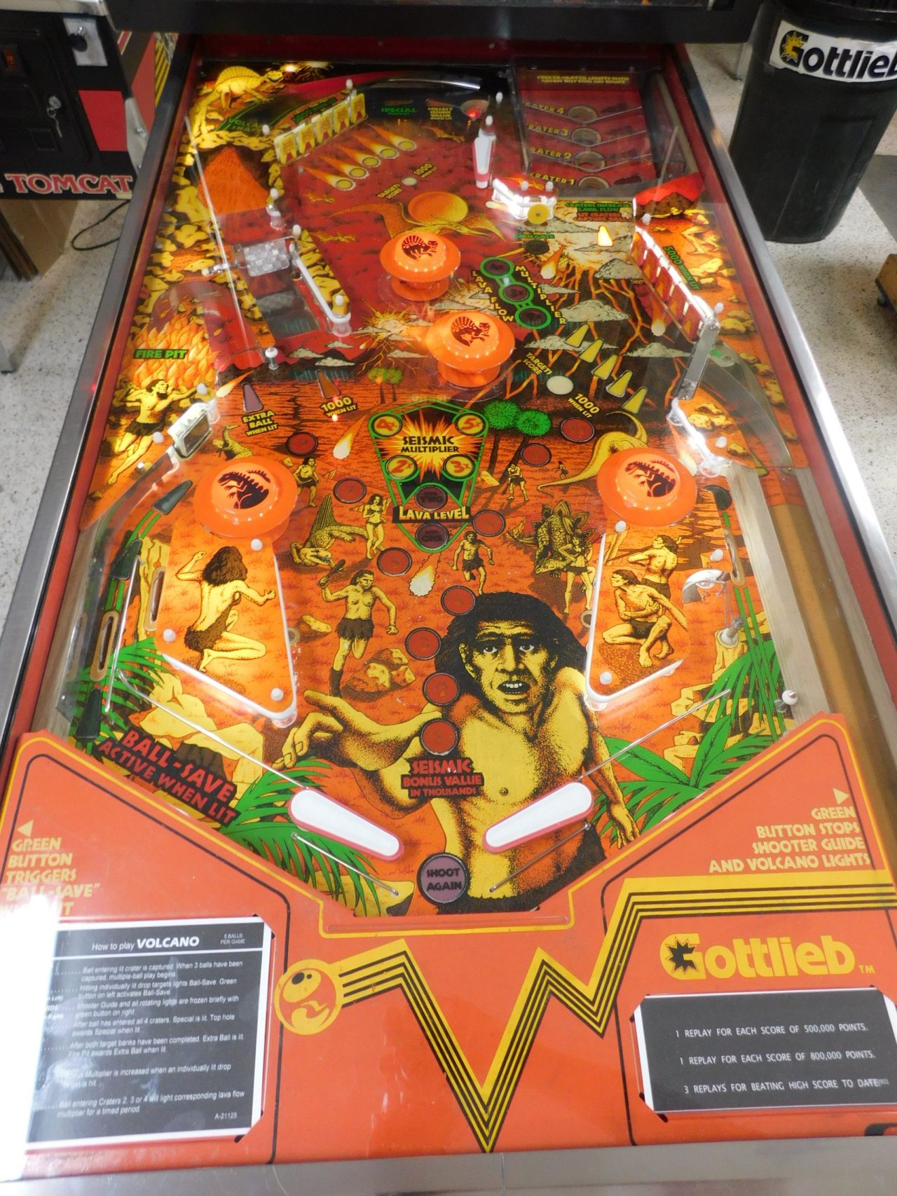 SOLD - 1981 Gottlieb Volcano widebody (3 ball Multi-ball) - Pinball ...
