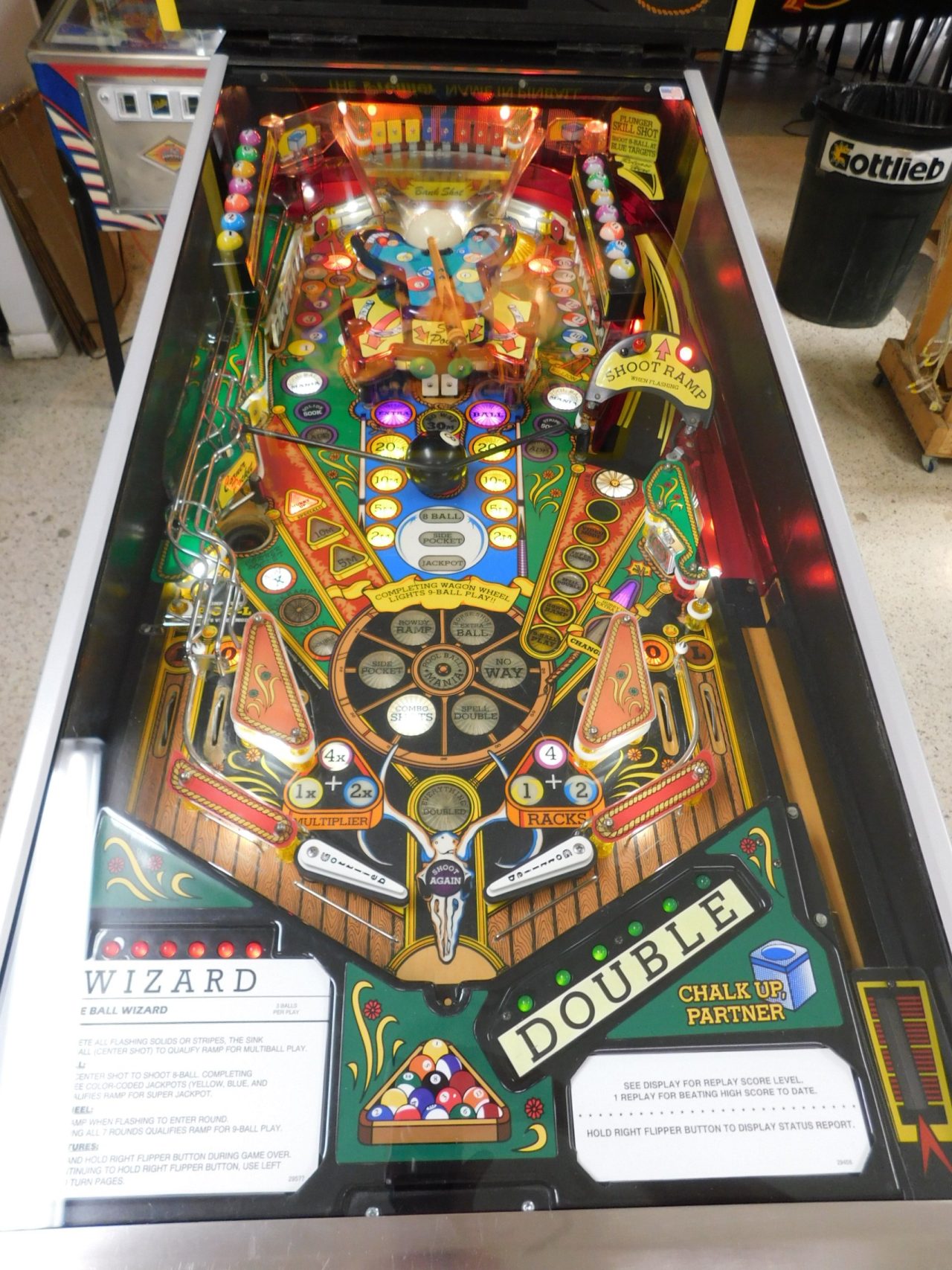SOLD - 1992 Gottlieb Cue Ball Wizard (#2) (3 ball Multi-ball) - Pinball ...